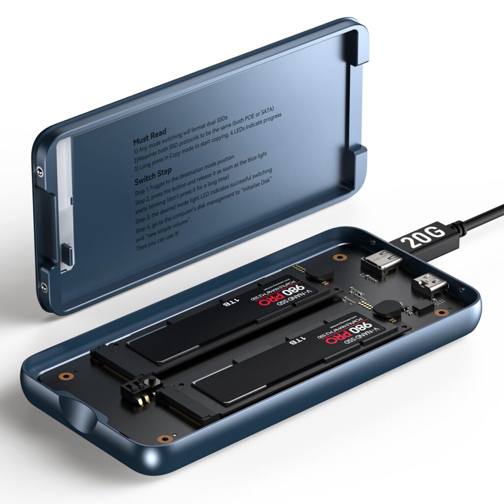 Dual Bay Raid SSD Enclosure Review 2026: Fast 20Gbps NVMe Cloning ...